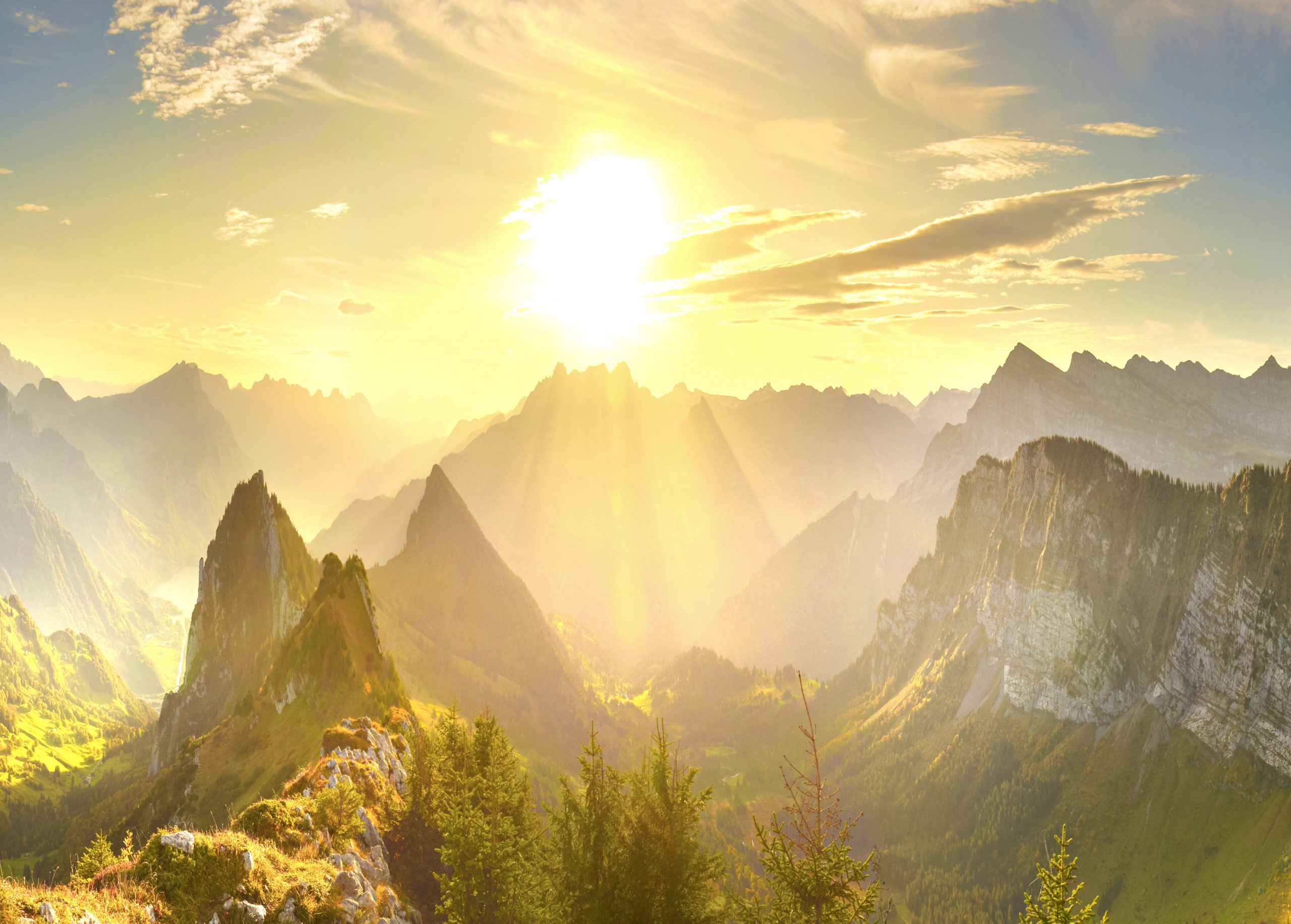 Swiss Alps at sunrise in autumn | SpiritHeal Institute